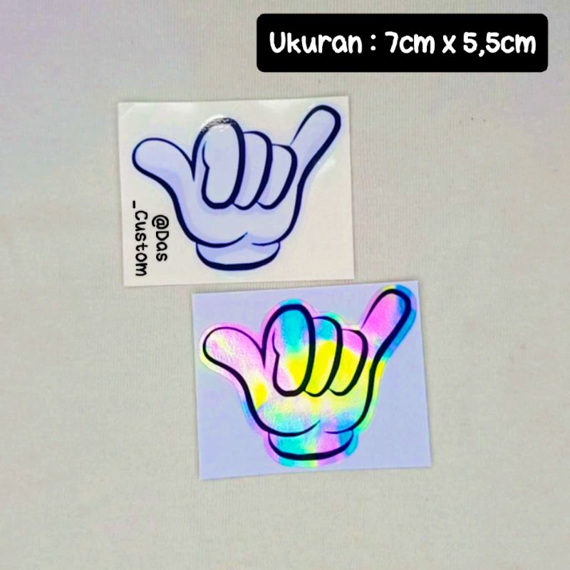 Jual Sticker / stiker printing TANGAN METAL sticker distro helm dan ...