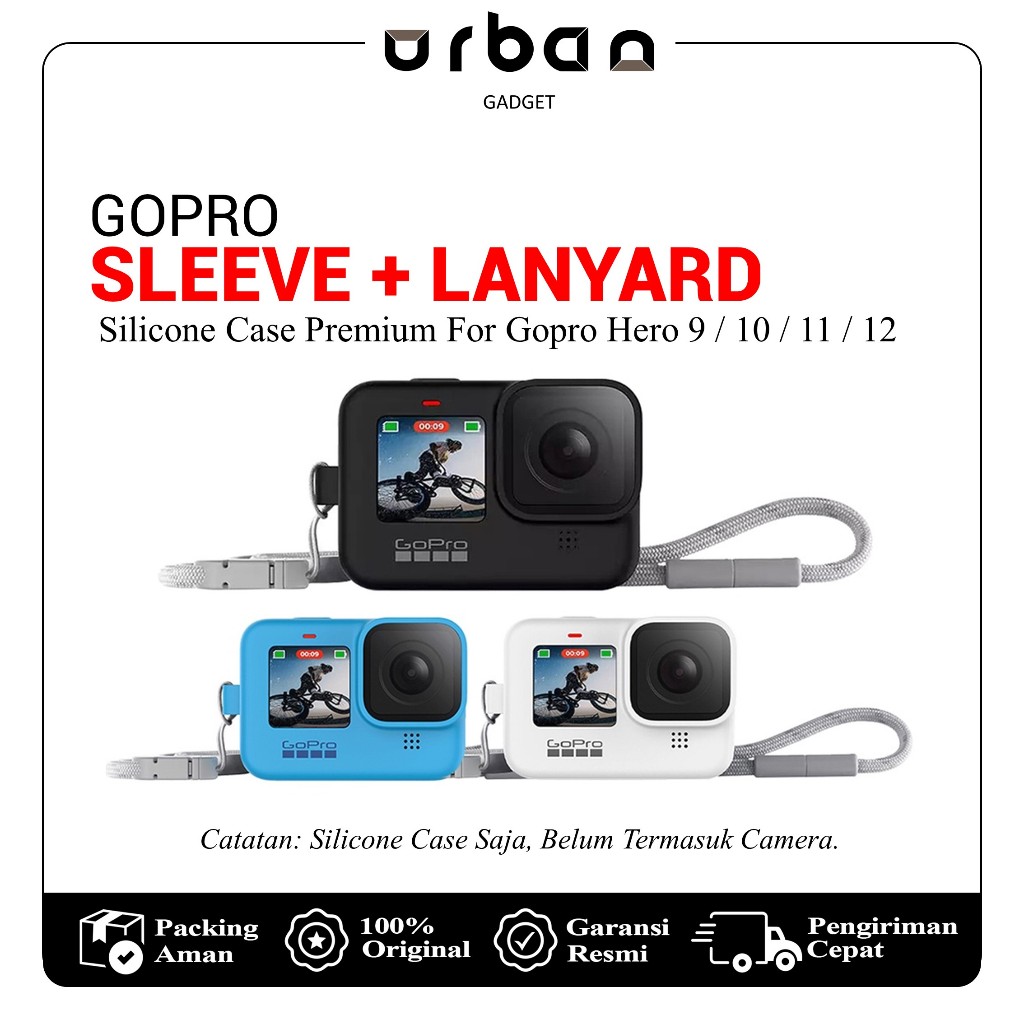 Jual GoPro Sleeve + Lanyard Multi Colors Premium Silicone Case For ...