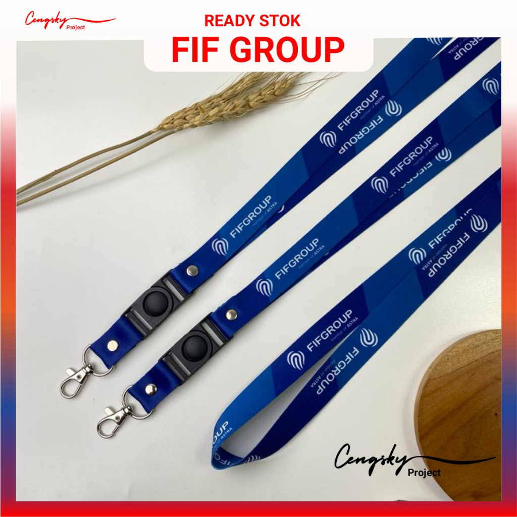 Jual Tali ID Card FIF Group Lanyard Printing 2 Sisi | Shopee Indonesia