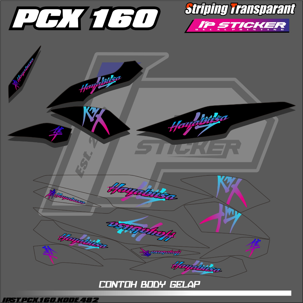 Jual PCX 160 (COD) STIKER STRIPING MOTOR HONDA PCX 160 - STIKER LIST ...