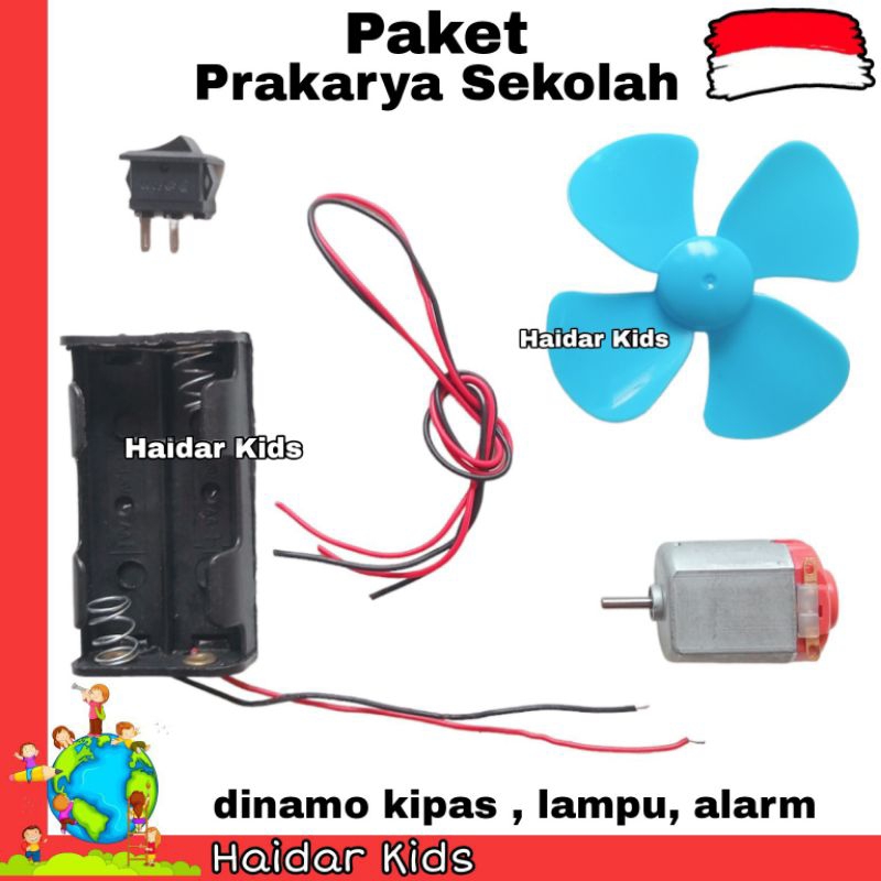 Jual Paket Rangkaian Listrik Prakarya Praktek Sekolah SD Dinamo Kipas ...
