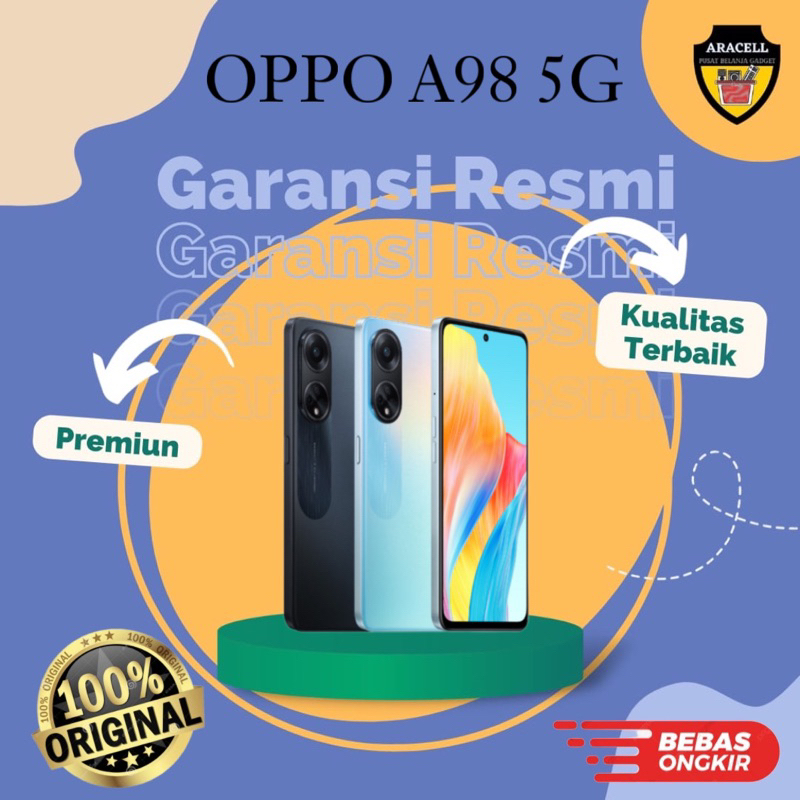 Jual Oppo A98 5G 8Gb/256Gb New Garansi resmi oppo | Shopee Indonesia