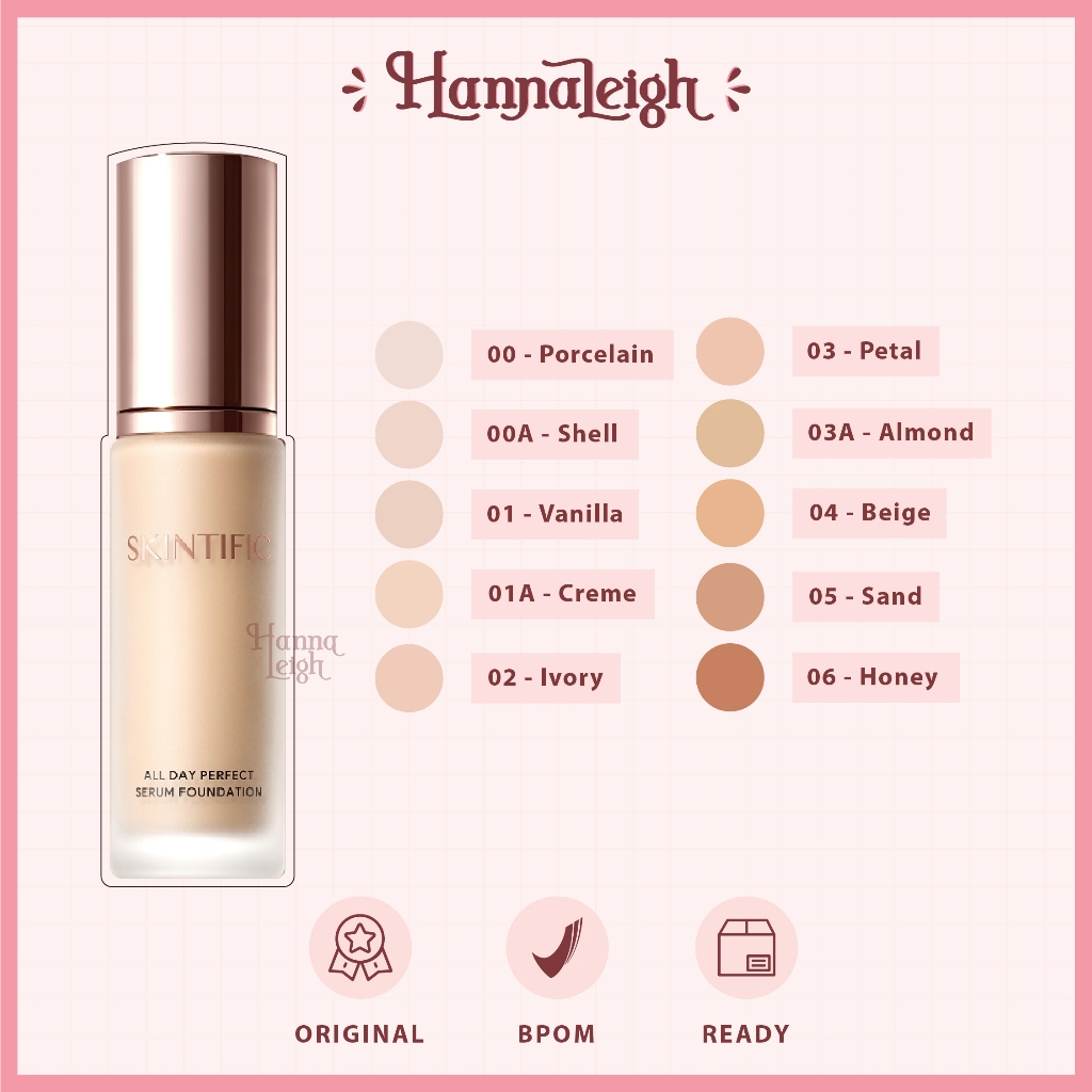 Jual SKINTIFIC - All Day Perfect Serum Foundation Full Coverage ...