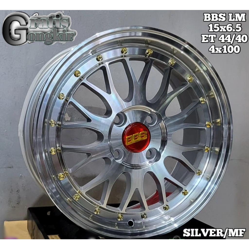Jual velg mobil BBS LM ring 15 pcd 4x100 velg racing r15 tuk brio,agya,jazz,yaris,calya,sigra ...