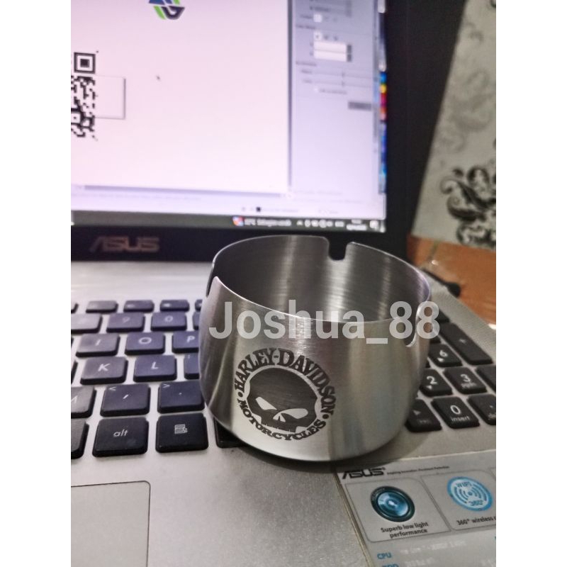 Jual Asbak stainless Custom Ukir Logo Harley-davidson | Shopee Indonesia