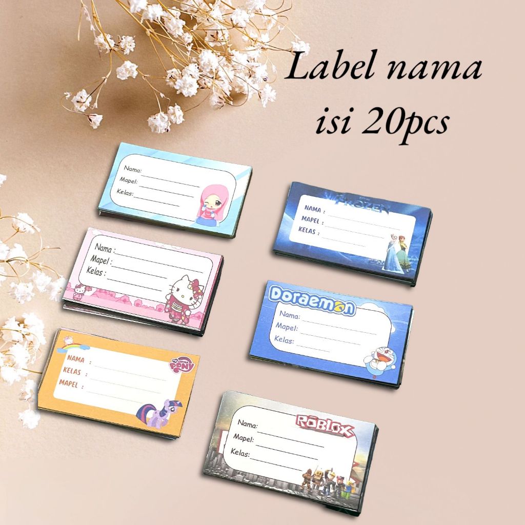 Jual 20pcs Label nama Mata Pelajaran Mapel | Shopee Indonesia