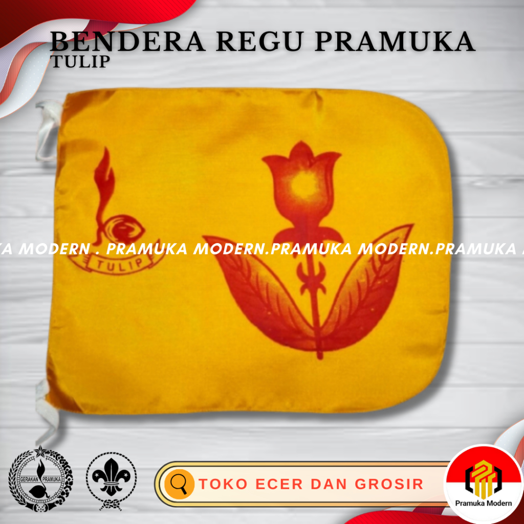 Jual Bendera regu tulip / bendera regu putri tulip / bendera regu bunga ...