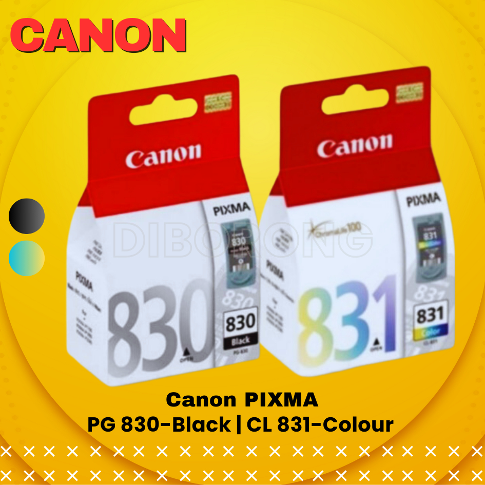 Jual 1 Set Cartridge Canon 830 Black 831 Colour Ori 100% | Shopee Indonesia