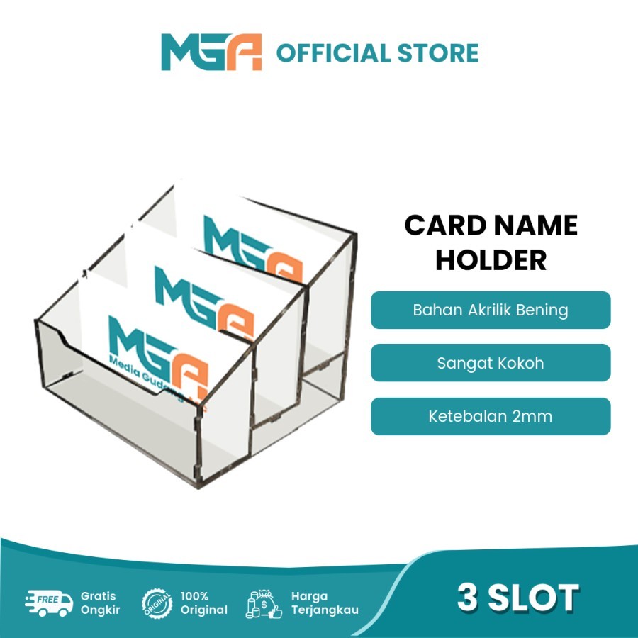 Jual TEMPAT KARTU NAMA AKRILIK / STAND KARTU NAMA / NAME CARD HOLDER ...