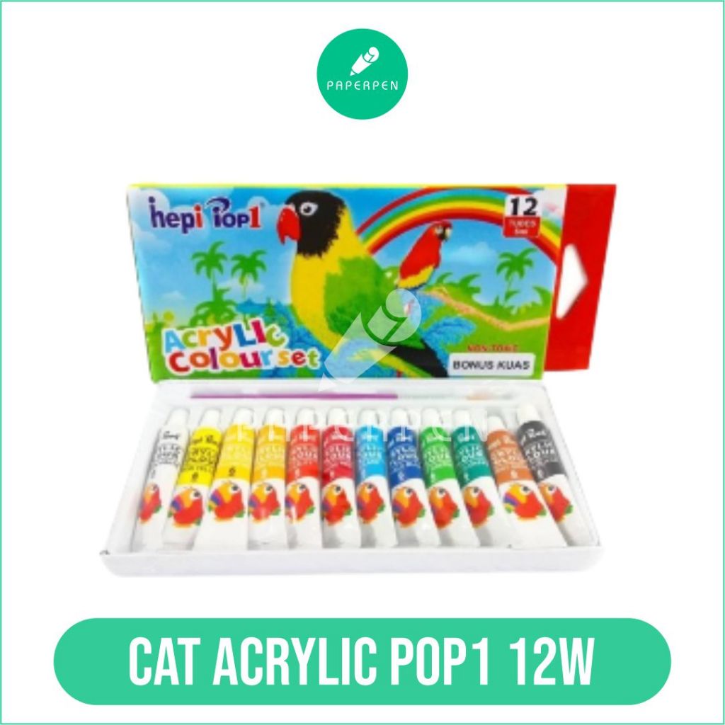 Jual Cat Acrylic Pop1 12W/Cat Lukis/Cat Melukis | Shopee Indonesia