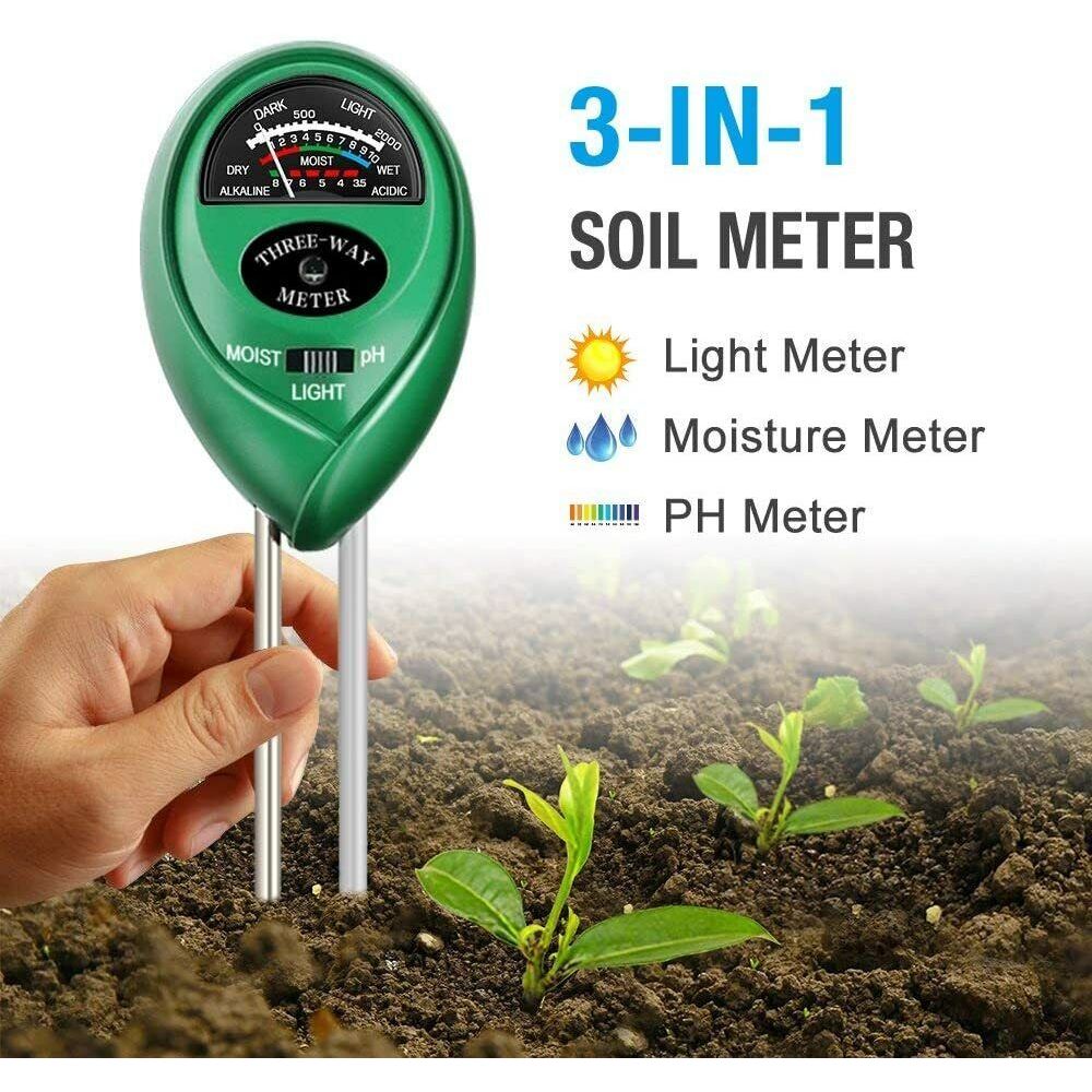 Jual Soil Analyzer PH Meter Tanah 3 in 1 Light PH Tester Garden Flower ...