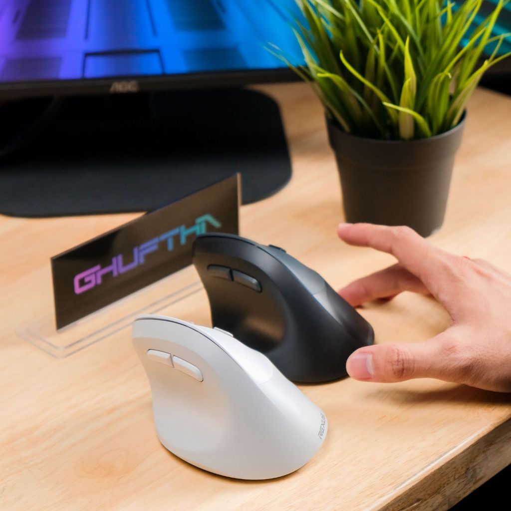 Jual Mouse Gaming Wireless Dual-Mode Rexus Clif QV-260 QV260 Vertical ...