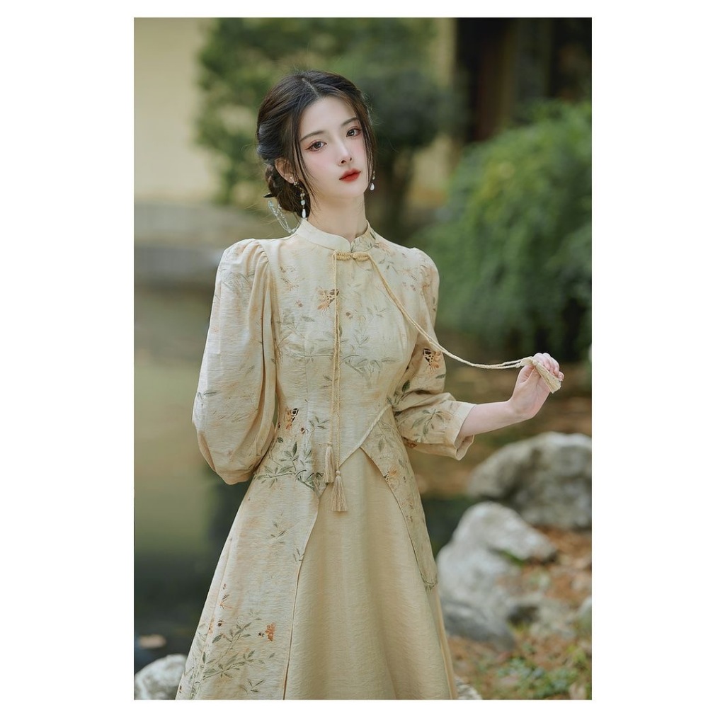 Jual gaun gaya cina retro baru | Shopee Indonesia