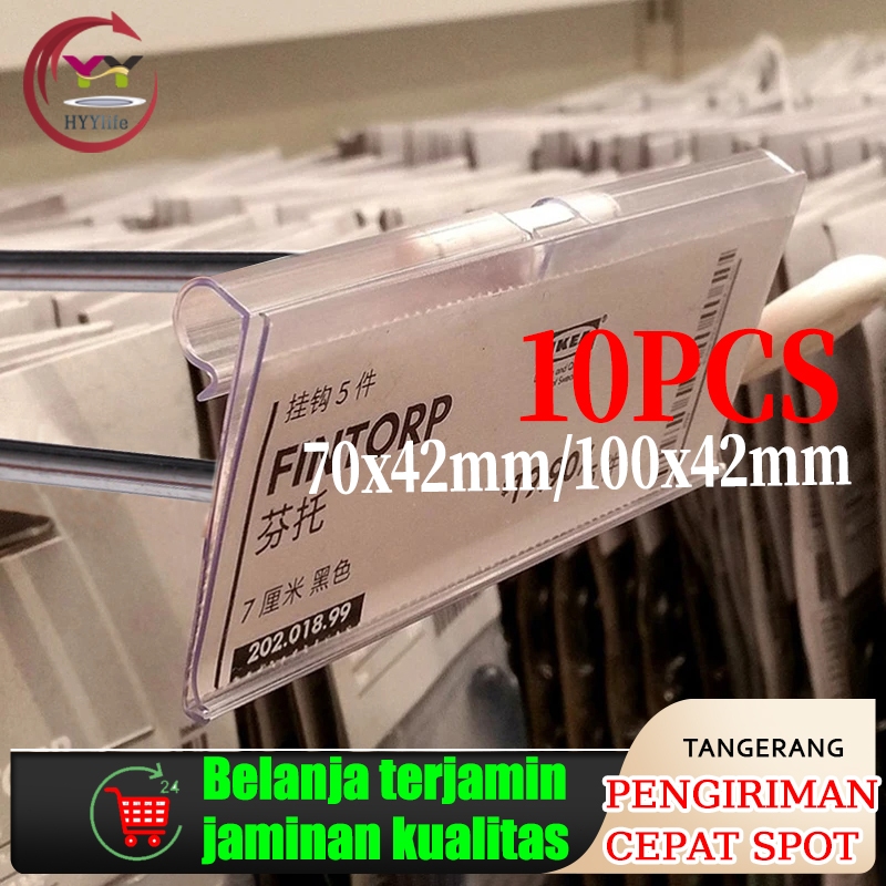 Jual 10 Pcs Label Harga Price Tag Holder Plastik PVC Price Tag Card ...