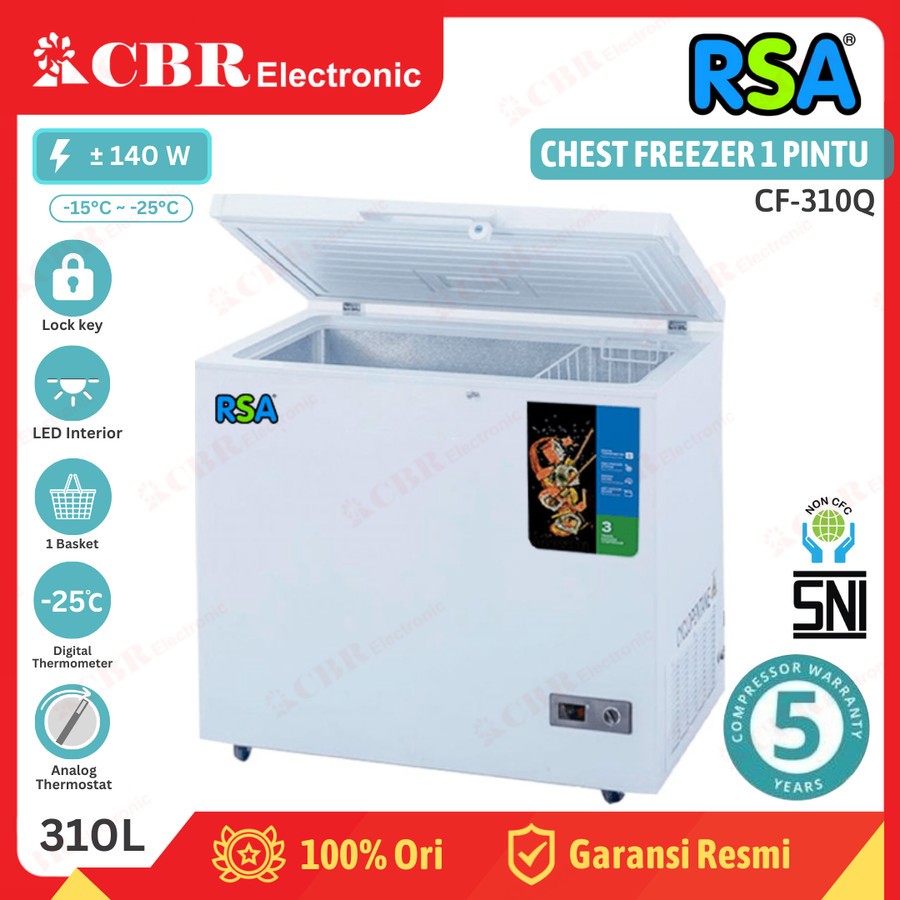 Jual FREEZER PETI - CHEST FREEZER RSA CF-310Q / 310 LITER | Shopee ...