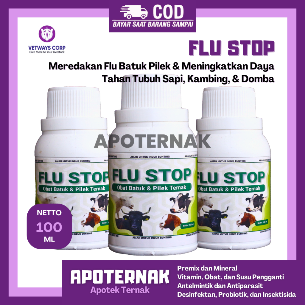 Jual FLU STOP 100mL Beli 4 Gratis 1 - Obat Flu Batuk Pilek Pneumonia ...