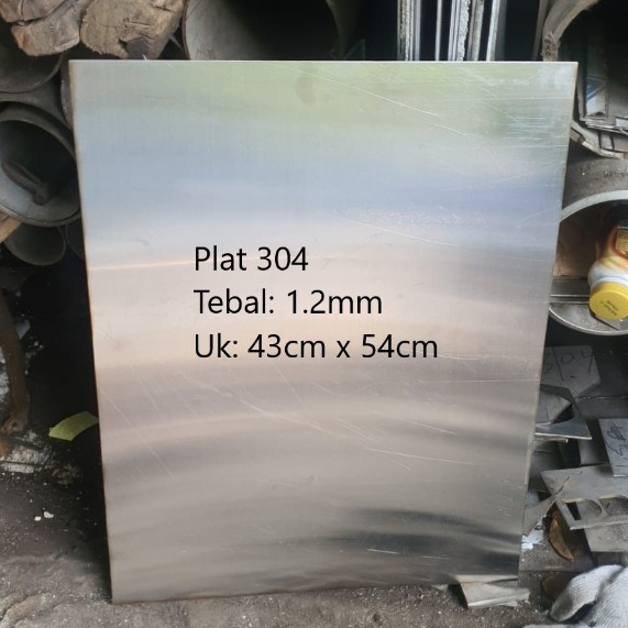 Jual Plat stainless 304 tebal: 1.2mm | 1,2mm | 0.12cm | Custom kotak ...