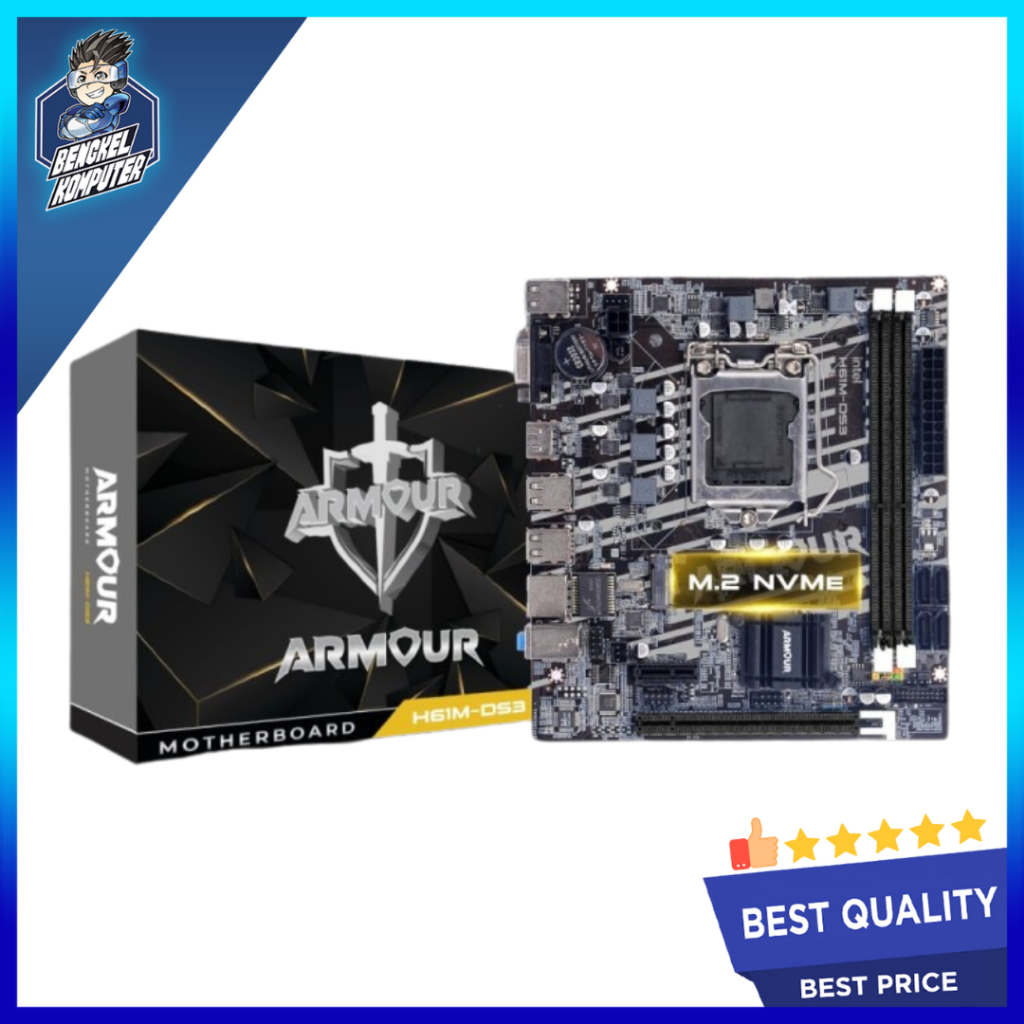 Jual MOTHERBOARD ARMOUR H61M DS3 M2 NVME | Shopee Indonesia