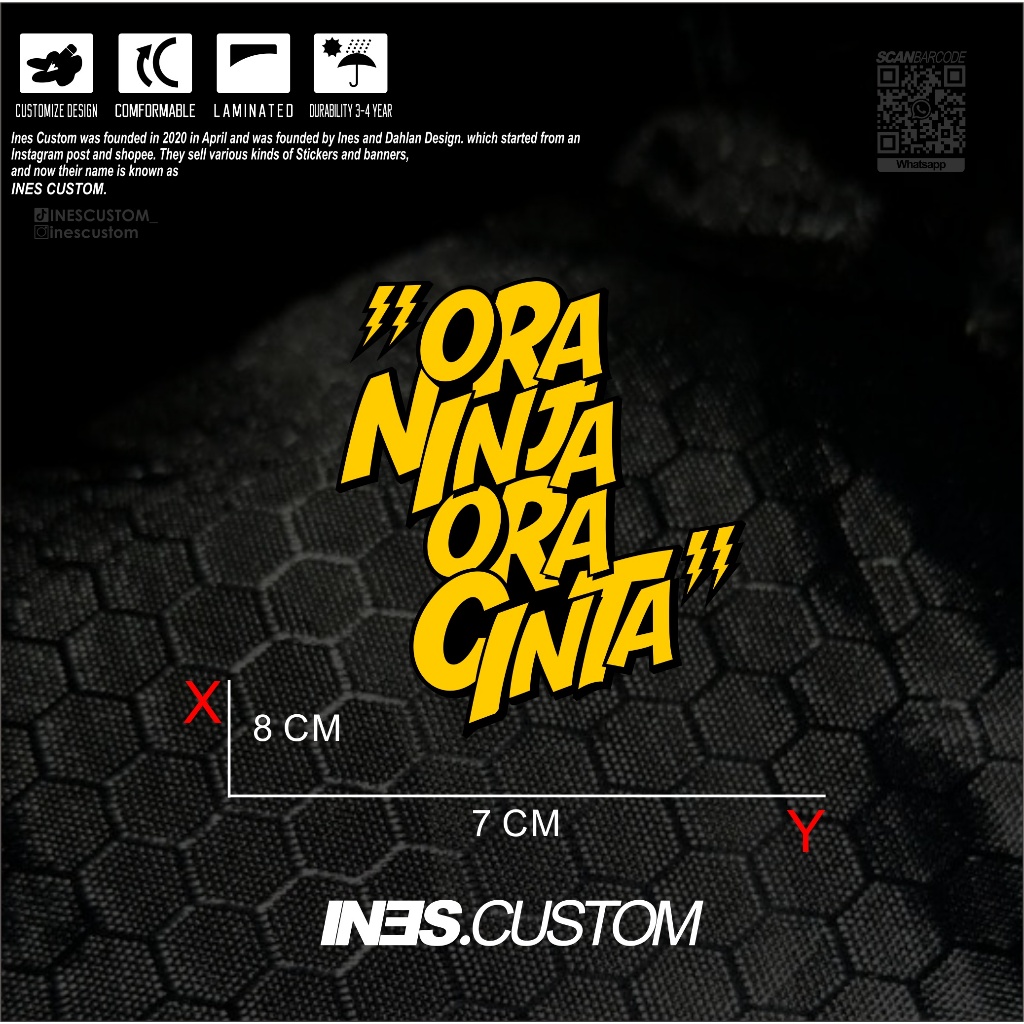 Jual stiker cutting ora ninja ora cinta | Shopee Indonesia