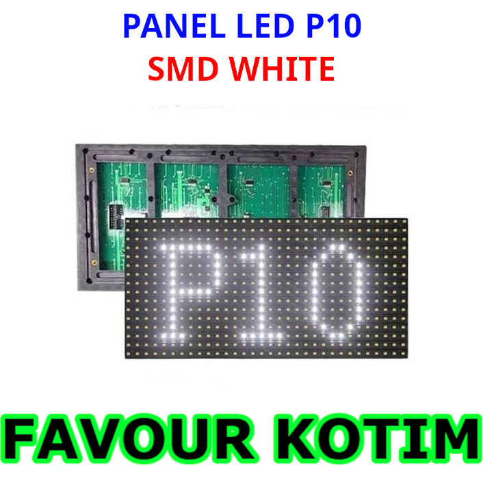 Jual PANEL MODULE MODUL LED P10 RUNNING TEXT PUTIH WHITE SMD FVKOTIM ...