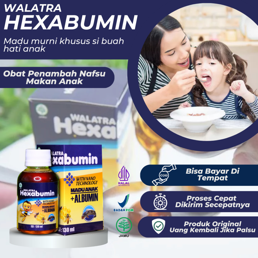 Jual Hexabumin Madu Anak - Obat Penamabah Nafsu Makan Anak, Menambah ...