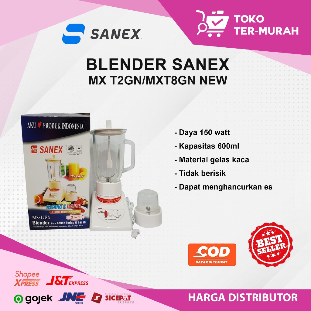 Jual BLENDER SANEX MXT8GN NEW BLENDER KACA BLENDER PENGHALUS BUMBU BUAH ...