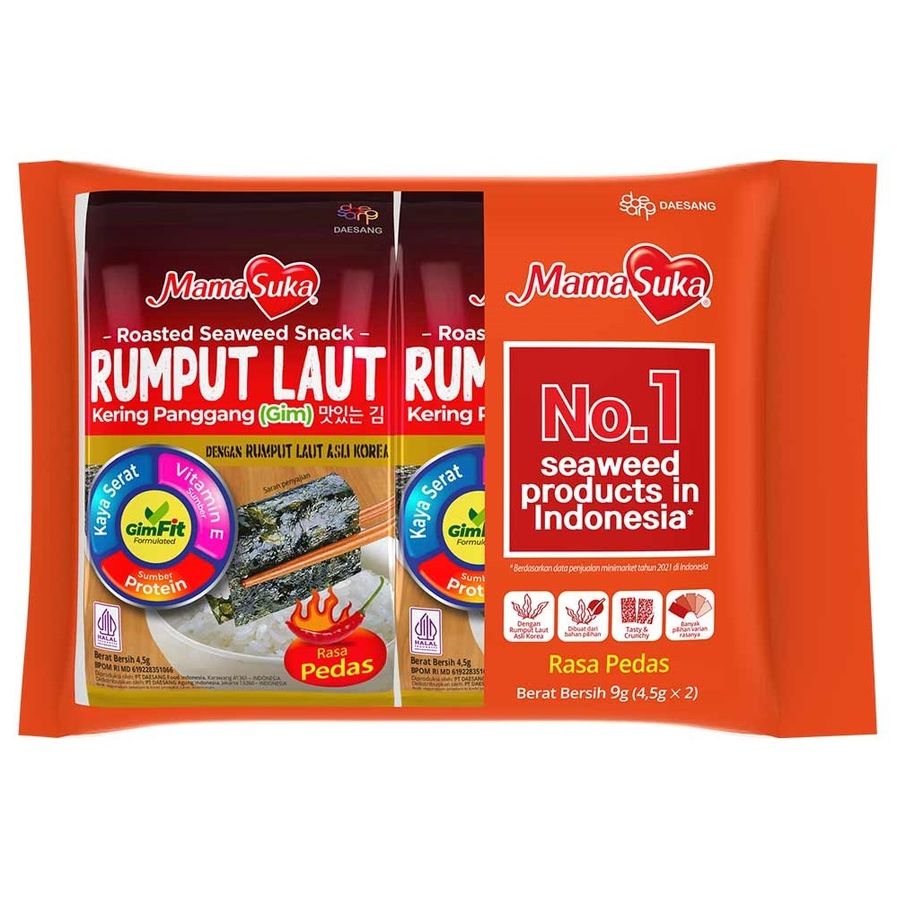 Jual Rumput Laut Kering Panggang Mama Suka (isi 2 pcs) | Shopee Indonesia