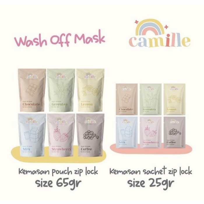 Jual Camille Masker Wajah Organik 25gr Face Mask Wash Off Mask Masker ...