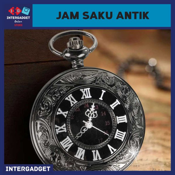 Jual Jam Saku Antik Vintage Pocket Watch Quartz Necklace Pendant ...