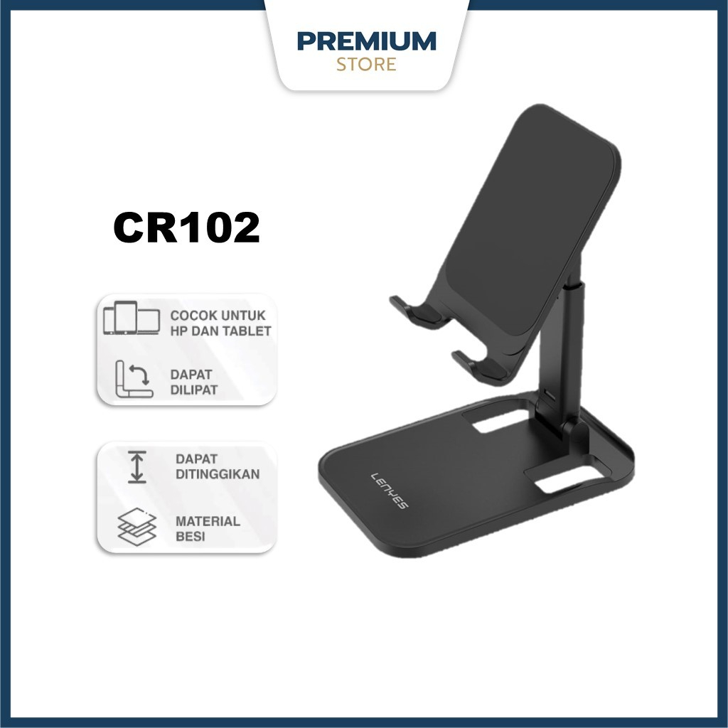 Jual Lenyes Holder lipat CR102 Folding Desktop Holder Meja Stand HP ...