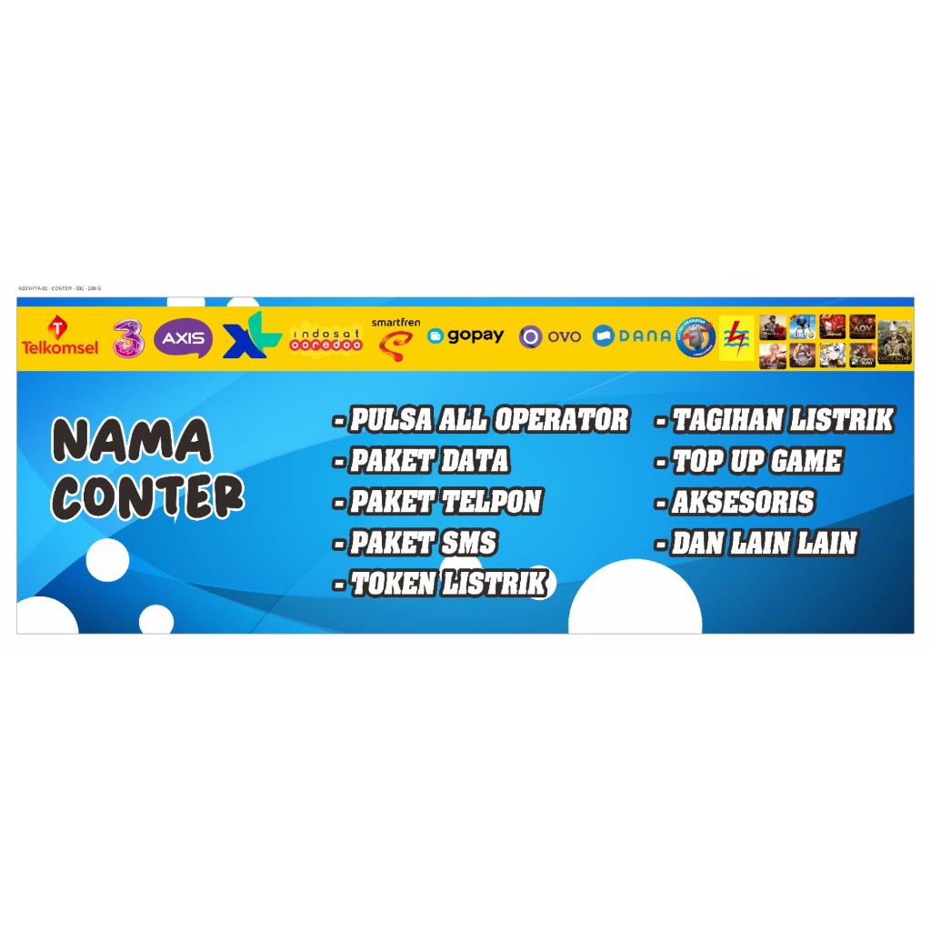 Jual Spanduk banner konter pulsa aksesoris | Shopee Indonesia