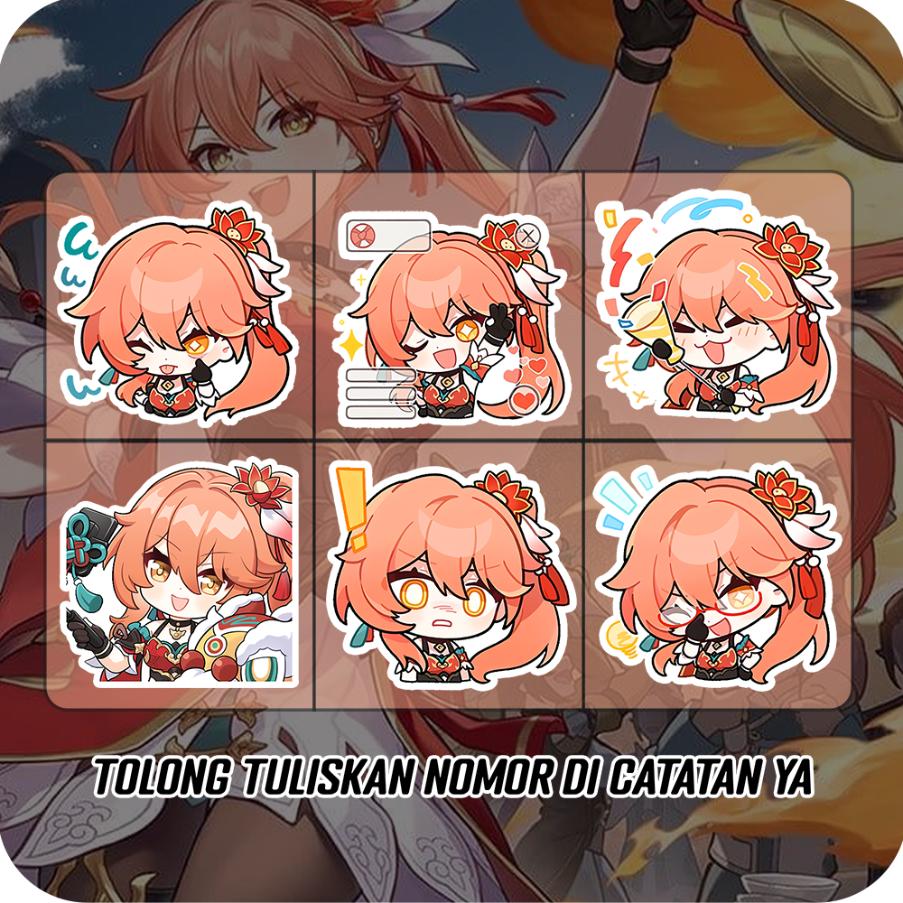 Jual Stiker Glossy Guinaifen Honkai Star Rail, Sticker Anime Lucu Untuk ...