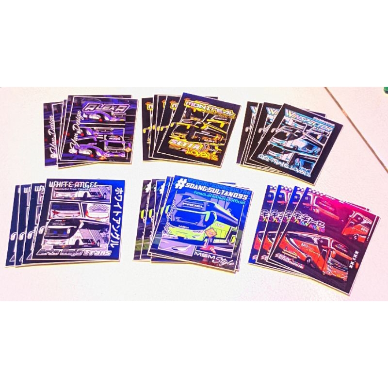 Jual COD Stiker Bus Murah Keren ( 30 Stiker+bonus ) | Shopee Indonesia