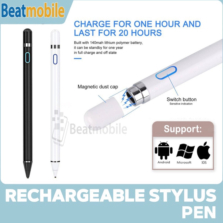 Jual Dijual Stylus Pen Universal Rechargeable untuk Ipad Android dan ...