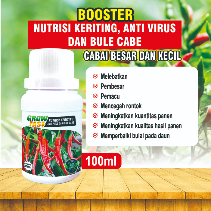 Jual Pupuk Booster Nutrisi Keriting, Anti Virus, Dan Bulai Cabai (100ml) I pupuk organik pelebat ...