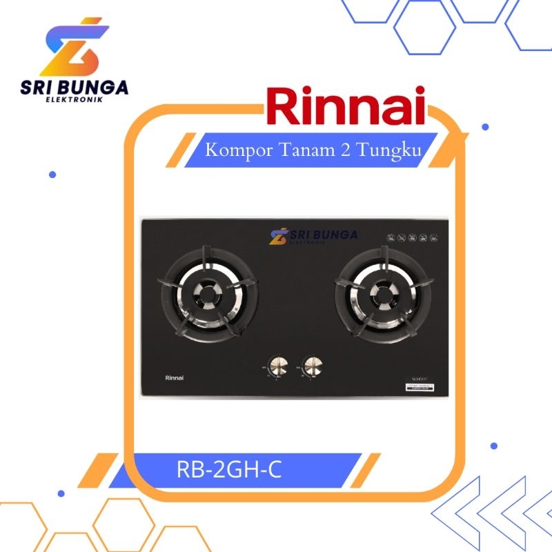 Jual Kompor Tanam 2 Tungku RINNAI RB-2GH-C BK | Shopee Indonesia