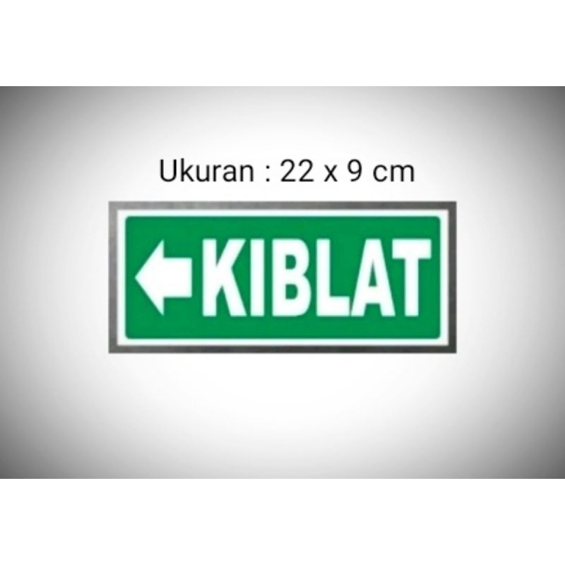 Jual Acrylic Sign label kiblat/petunjuk arah tulisan kiblat | Shopee ...