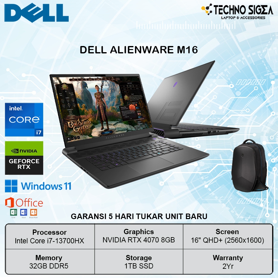 Jual DELL Alienware M16 R1 i7 13700HX RTX4070 8GB 32GB 1TB 16.0QHD ...