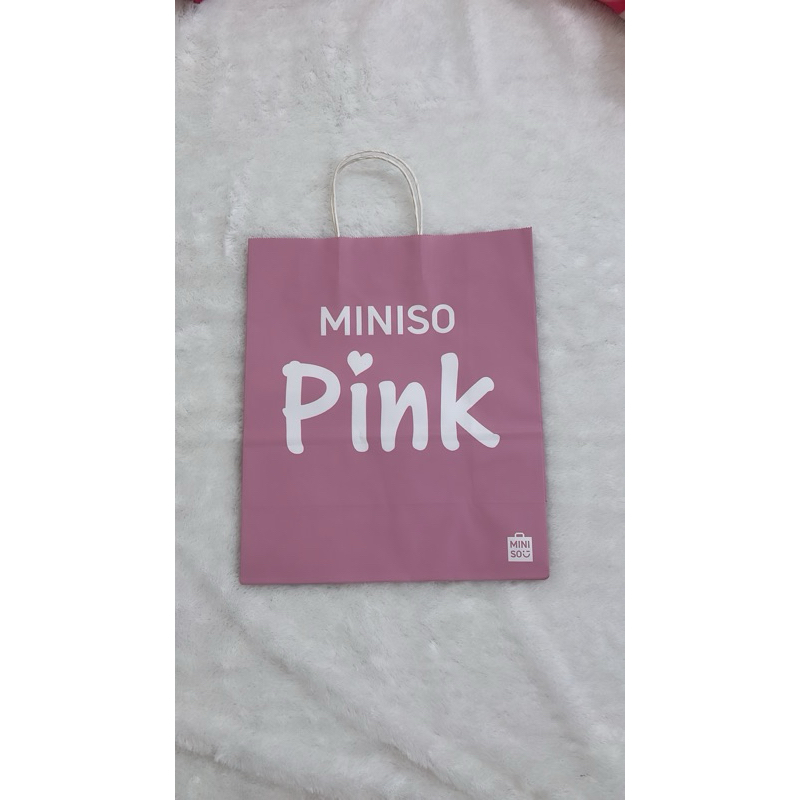 Jual Paper Bag Miniso Pink Limited Edition | Shopee Indonesia