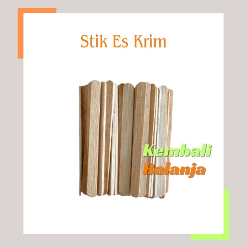 Jual Stik Es Krim Isi ± 50 Pcs/ Stick Ice Cream/ Stik Es Krim Polos ...
