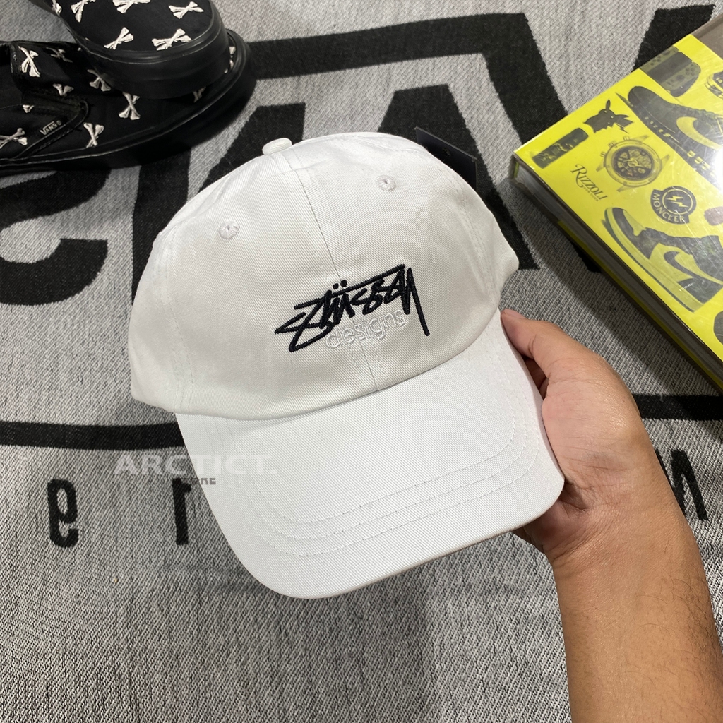 Jual STUSSY DESIGNS LOW PRO CAP HAT - WHITE | TOPI STUSSY | Shopee ...