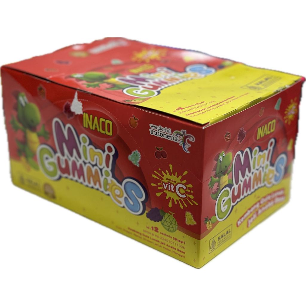 Jual INACO PERMEN MINI GUMMIES BOX ISI 12 x 9 GRAM CANDY MIX RASA BUAH ...