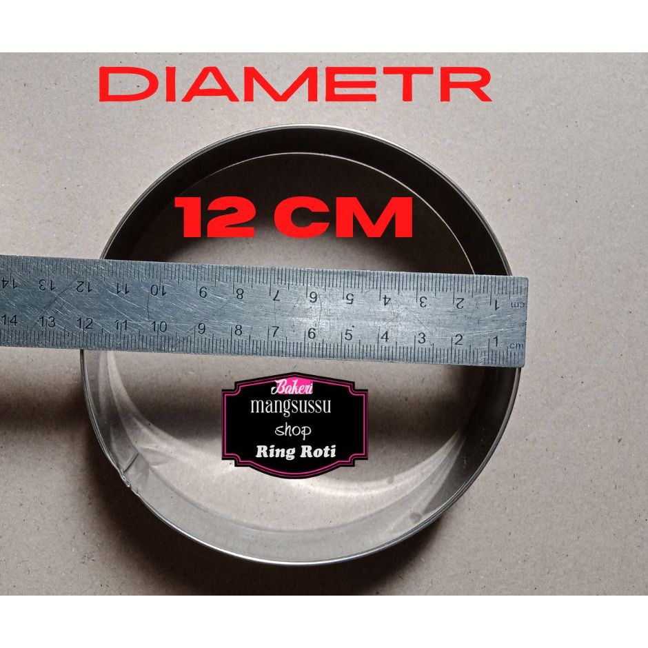 Jual RING ROTI BULAT / CUTTER STAINLESS / CETAKAN ROTI BULAT 12x3 cm | Shopee Indonesia