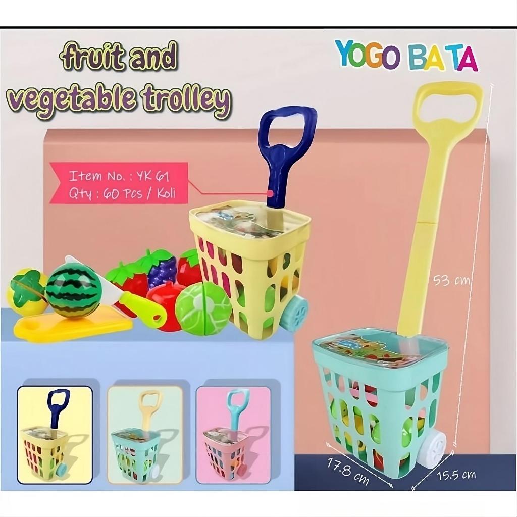 Jual YK 61 MAINAN TROLI BUAH & SAYUR POTONG / MAINAN MASAK-MASAK ...