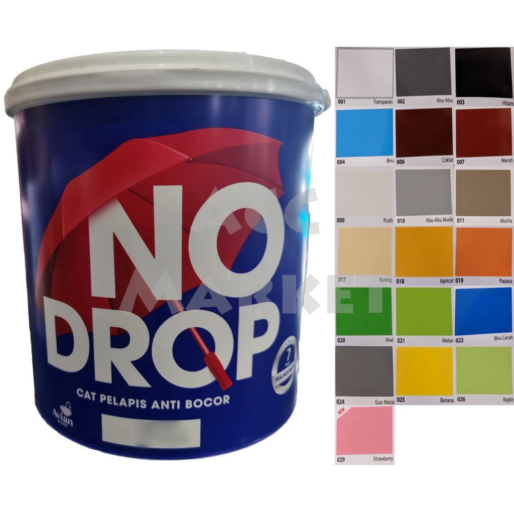 Jual Cat Tembok Pelapis Anti Bocor NO DROP Warna 4 Kg Waterproofing | Shopee Indonesia
