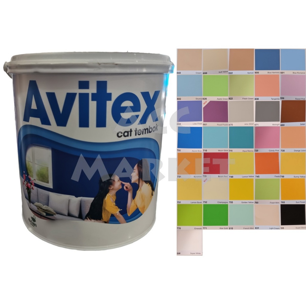 Jual Cat Avitex Avian 5 kg Dinding Tembok Rumah Interior | Shopee Indonesia