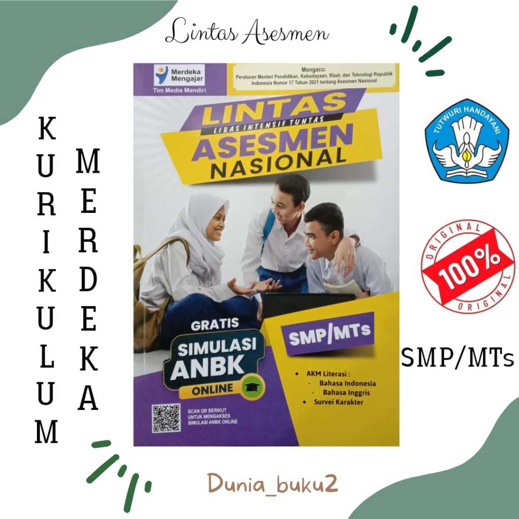 Jual LINTAS ASESMEN NASIONAL SIMULASI ANBK AKM LITERASI SMP/MTS ...