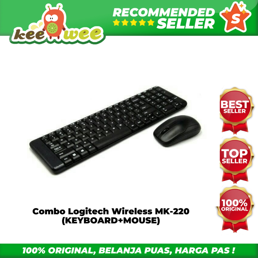 Jual Combo Logitech Wireless MK-220 (KEYBOARD+MOUSE) | Shopee Indonesia