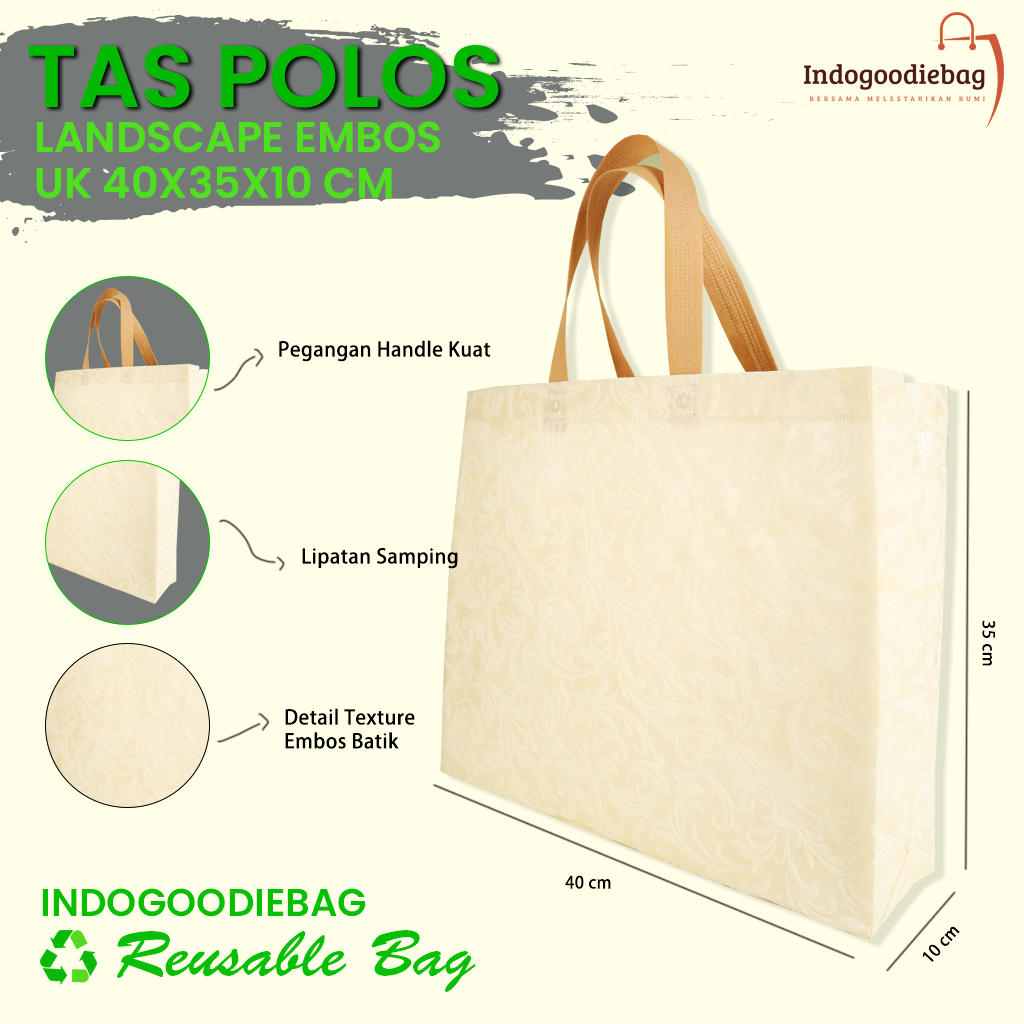 Jual Model Tali Box Landscape motif embos timbul 3D Ukuran 40x35 Tas ...