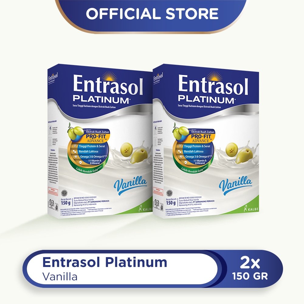 Jual TWINPACK ENTRASOL PLATINUM VANILLA 150G - 2 PCS | Shopee Indonesia